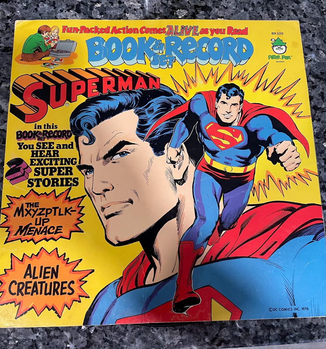 SUPERMAN Alien Creatures LP Book & Vinyl Record Set Peter Pan Records ...