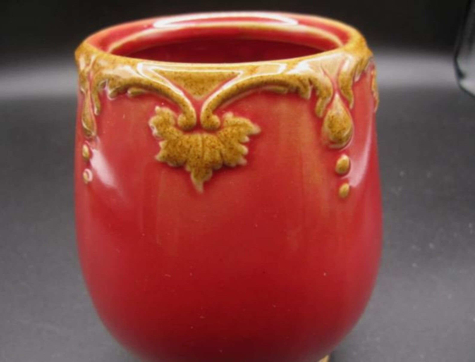 Bombay Red Porcelain Ceramic Red Vase Jar Decorator - Etsy