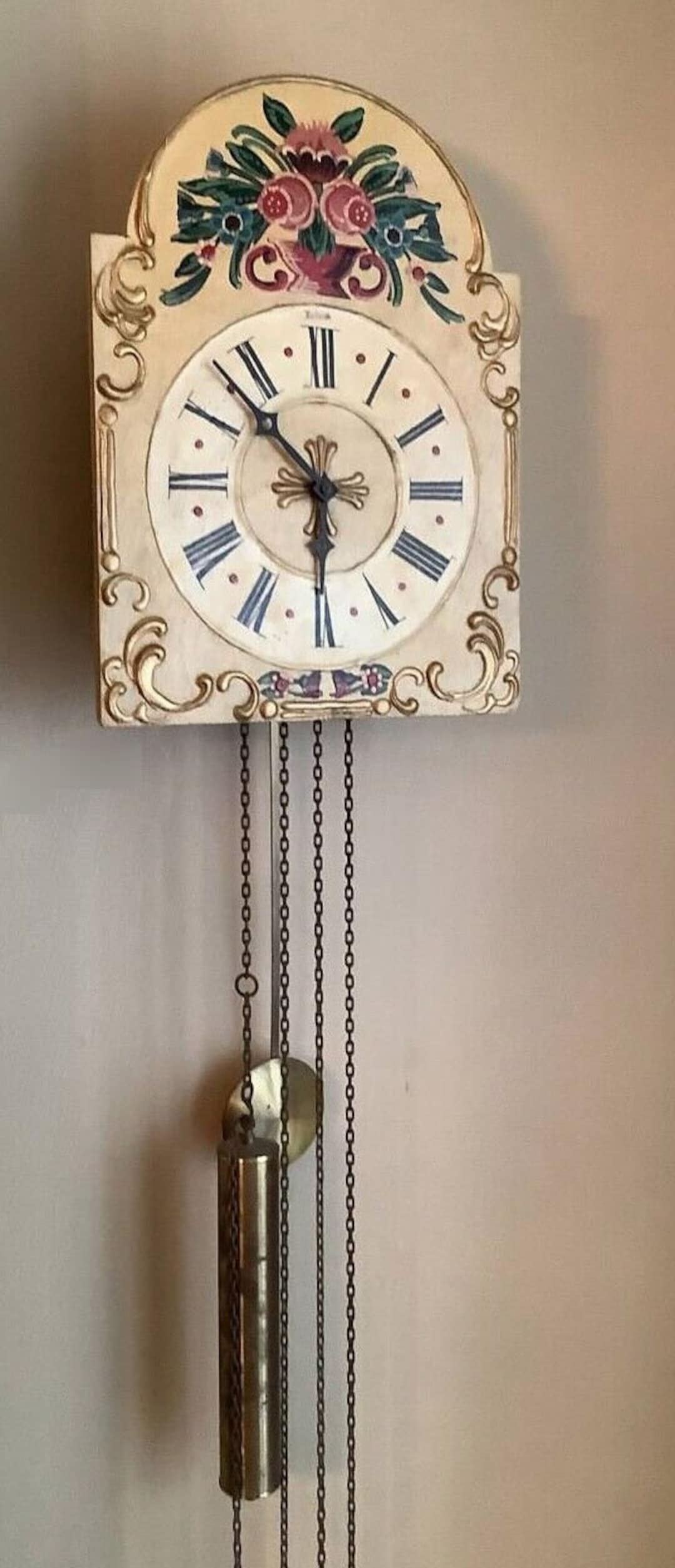 Vintage Chain Drive Pendulum Wall Clock West Germany 38A 490 - Etsy