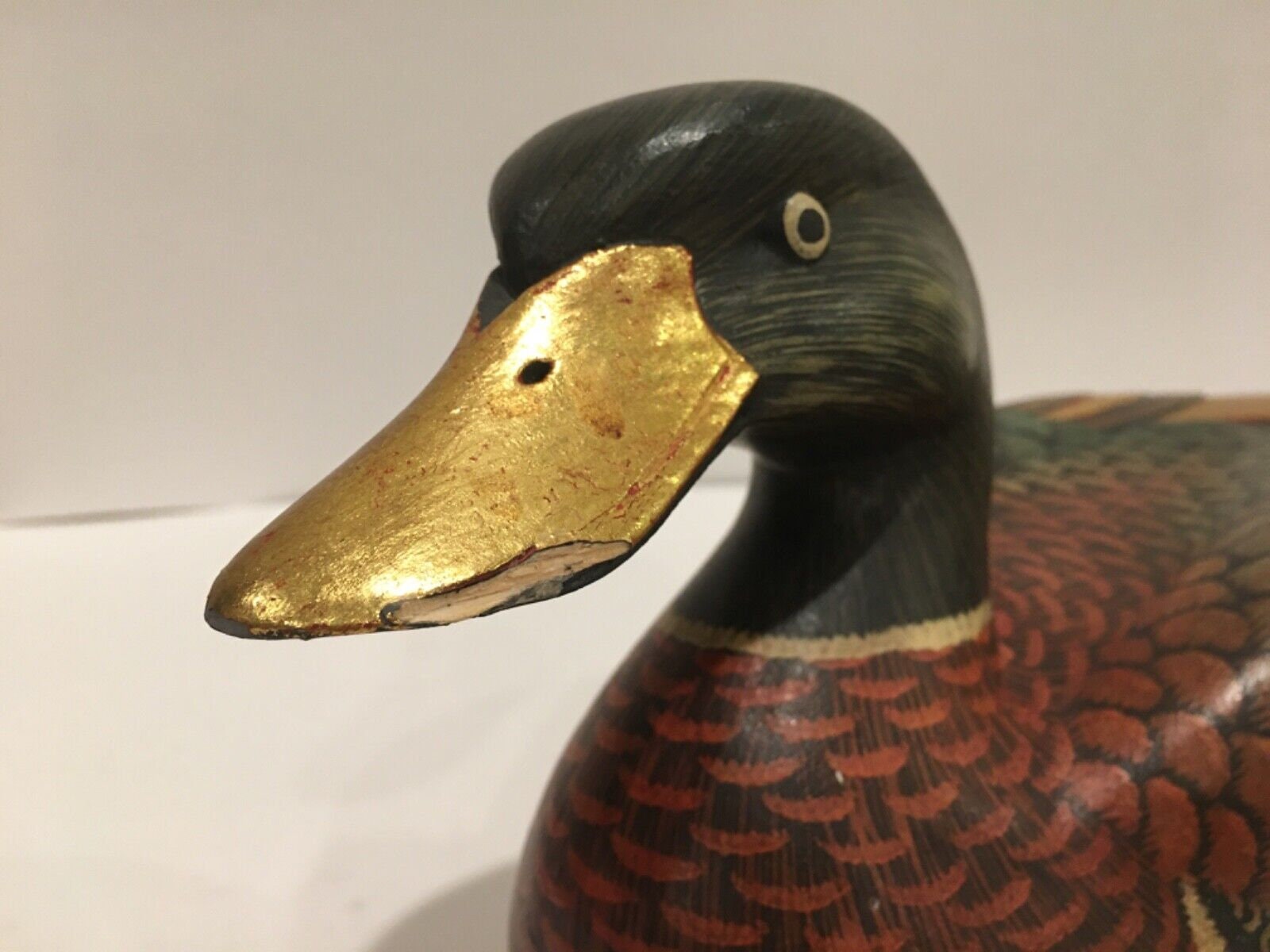 Vintage Large Real Life Size Sculpture Wooden Mallard Duck - Etsy