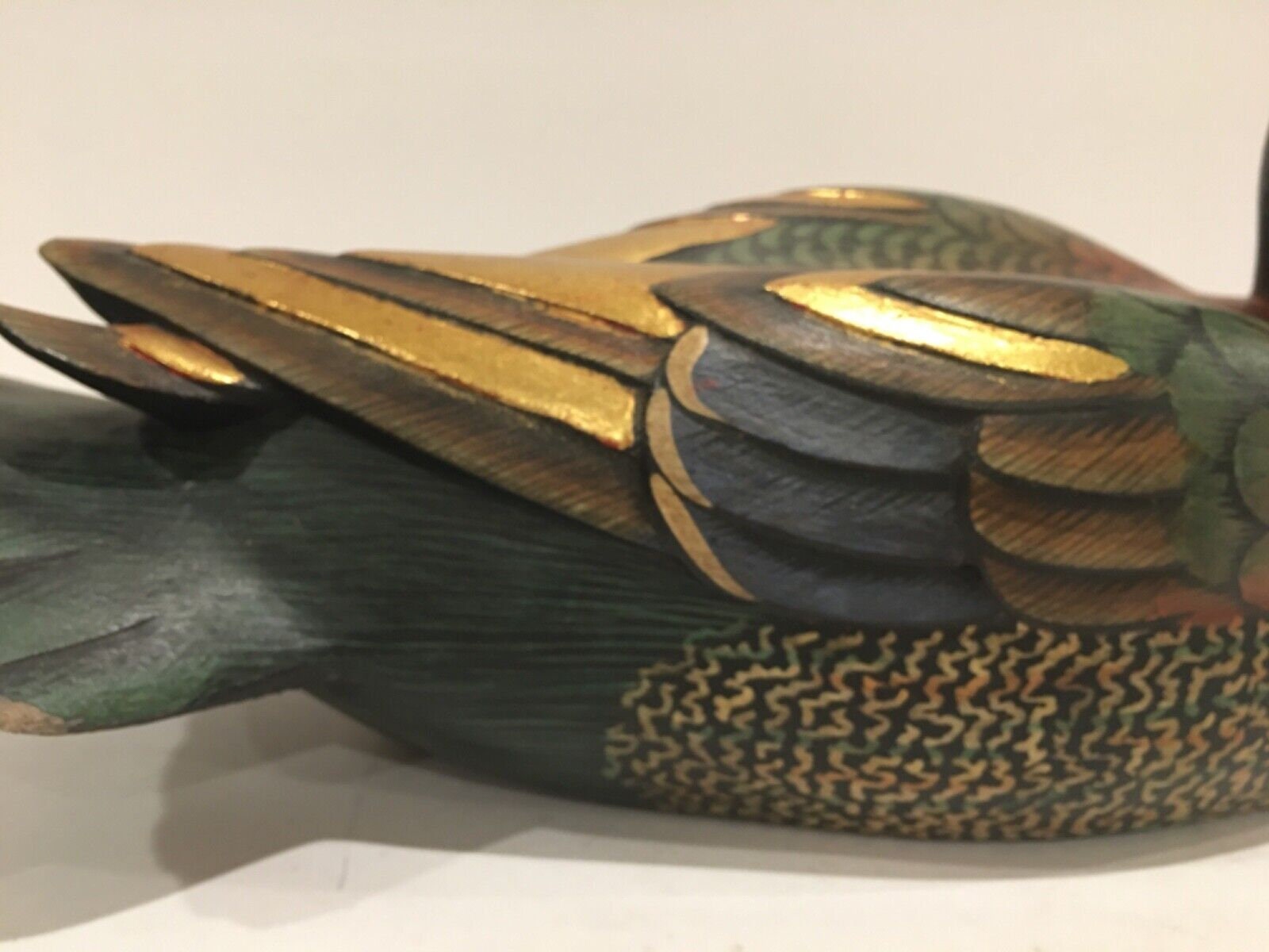 Vintage Large Real Life Size Sculpture Wooden Mallard Duck - Etsy