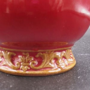 Bombay Red Porcelain Ceramic Red Vase Jar Decorator - Etsy