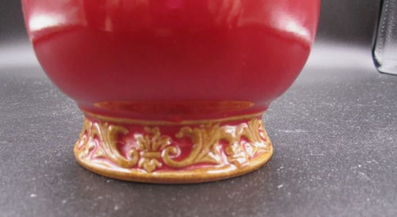 Bombay Red Porcelain Ceramic Red Vase Jar Decorator - Etsy
