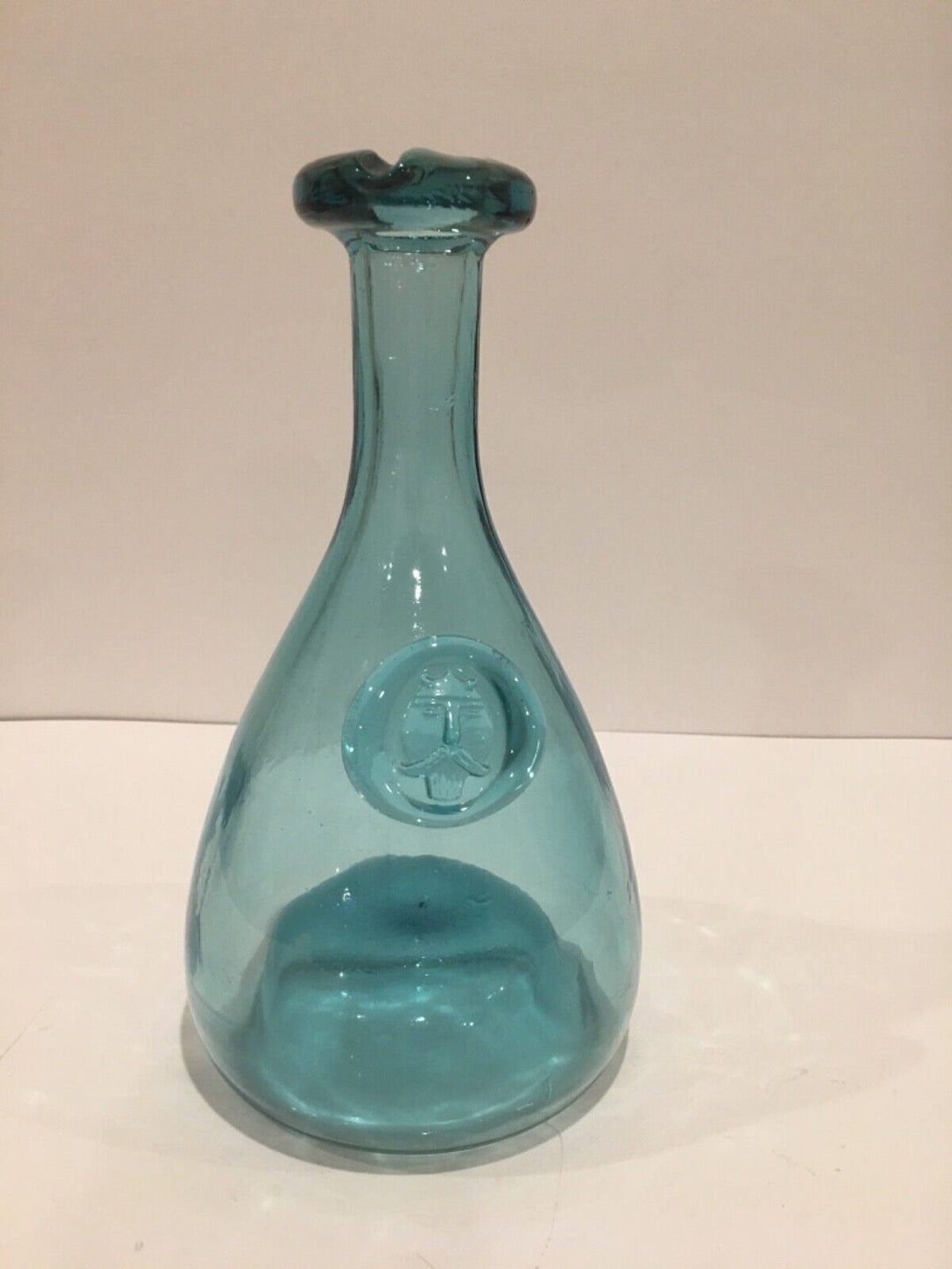 Vintage Holmegaard Danish Blue Glass Viking Carafe, Scandinavian Wine ...