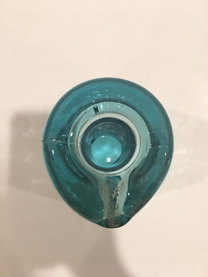 Vintage Holmegaard Danish Blue Glass Viking Carafe, Scandinavian Wine ...