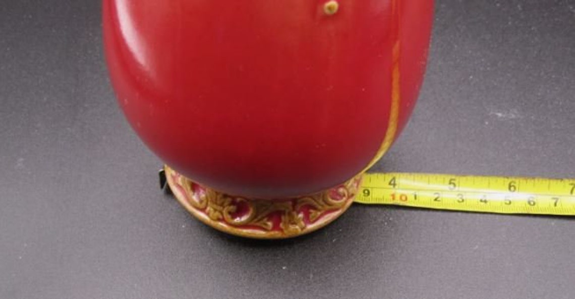Bombay Red Porcelain Ceramic Red Vase Jar Decorator - Etsy