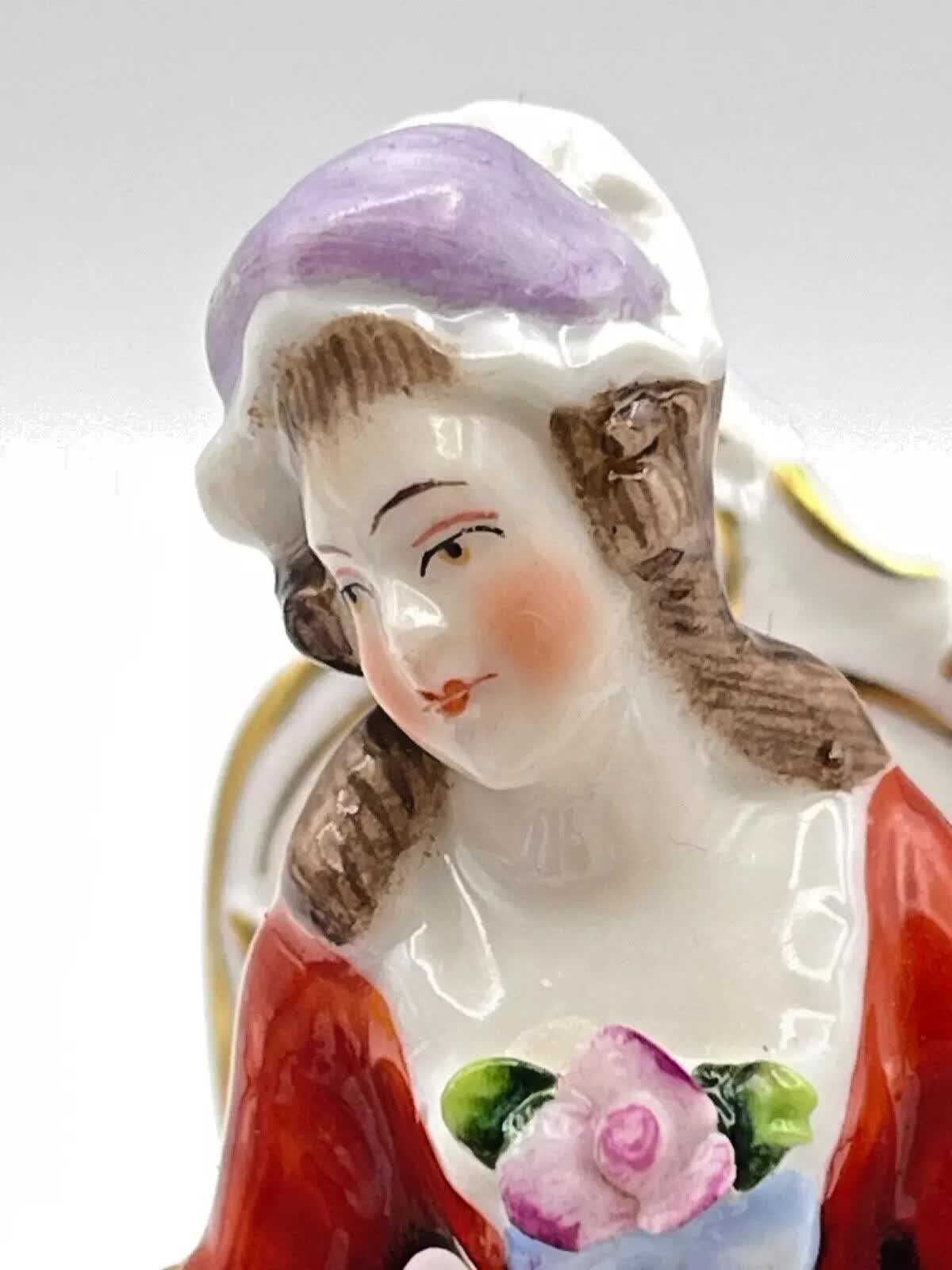 Antique Chelsea Porcelain Figurine Couple Romance Rose Hand Painted ...