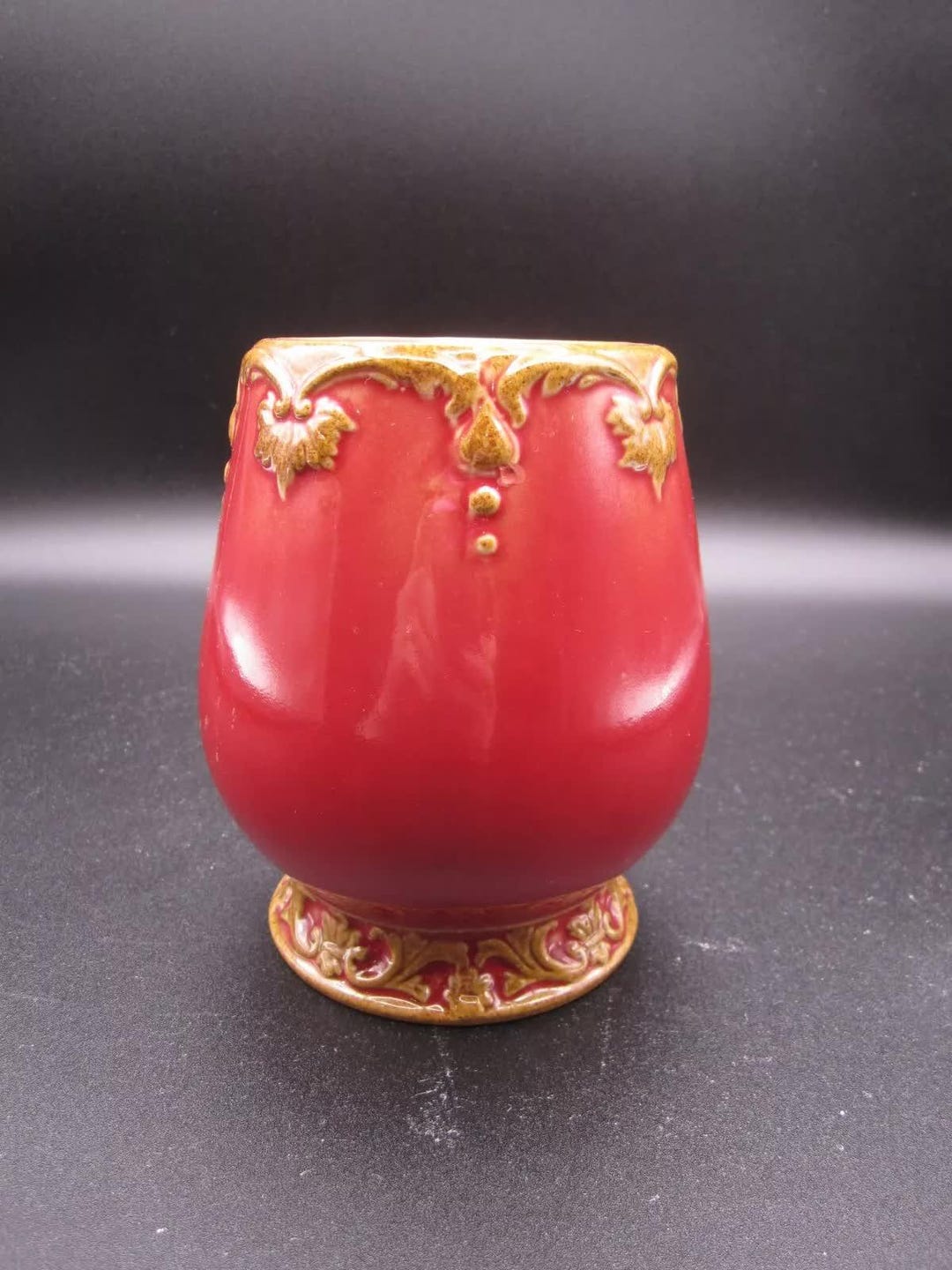 Bombay Red Porcelain Ceramic Red Vase Jar Decorator - Etsy