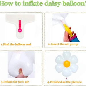 96pcs Daisy Pastel Yellow Balloons Garland Arch Kit Giant Daisy Shaped ...