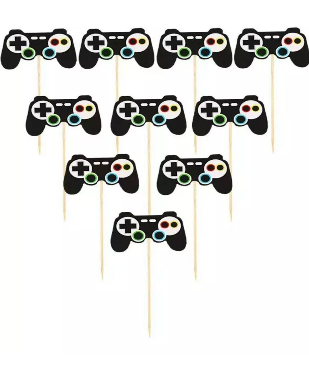 24pcs Gamer Cupcake Toppers | Video Game Controller Toppers | Kids ...