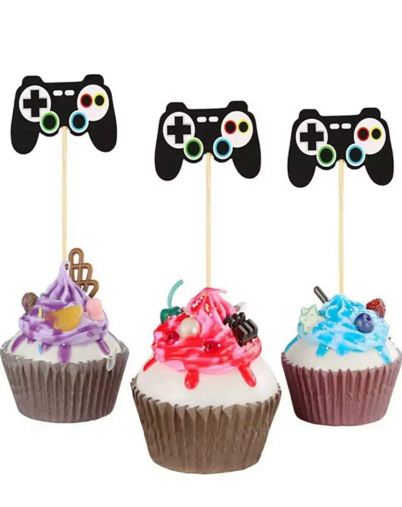 24pcs Gamer Cupcake Toppers Video Game Controller Toppers - Etsy Australia