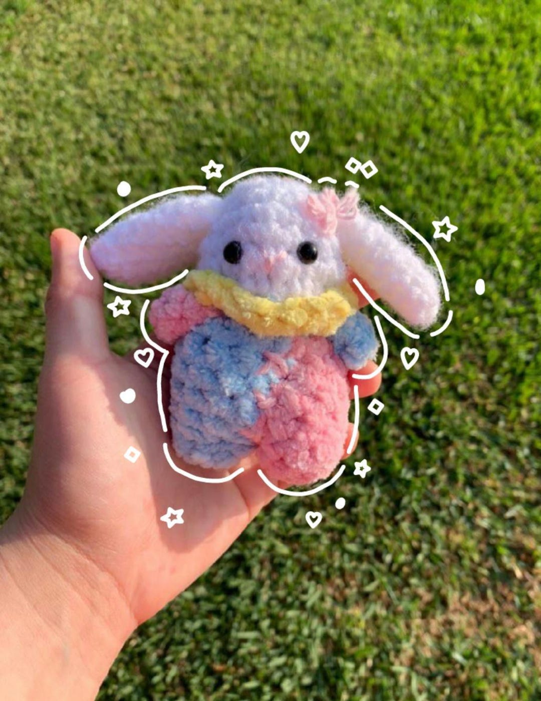 Amigurumi Jester Bunny Keychain - Etsy