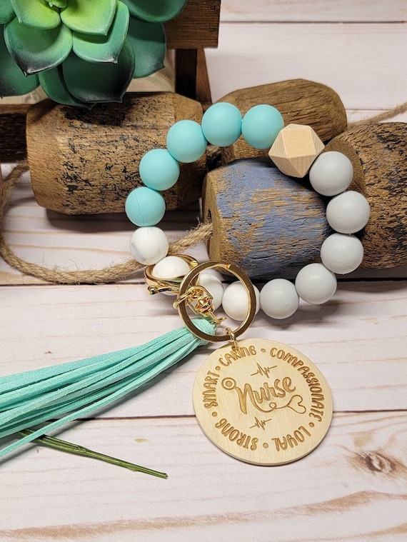 Personalized Silicone Bangle Key Ring Nurse Key Ring Nurse - Etsy