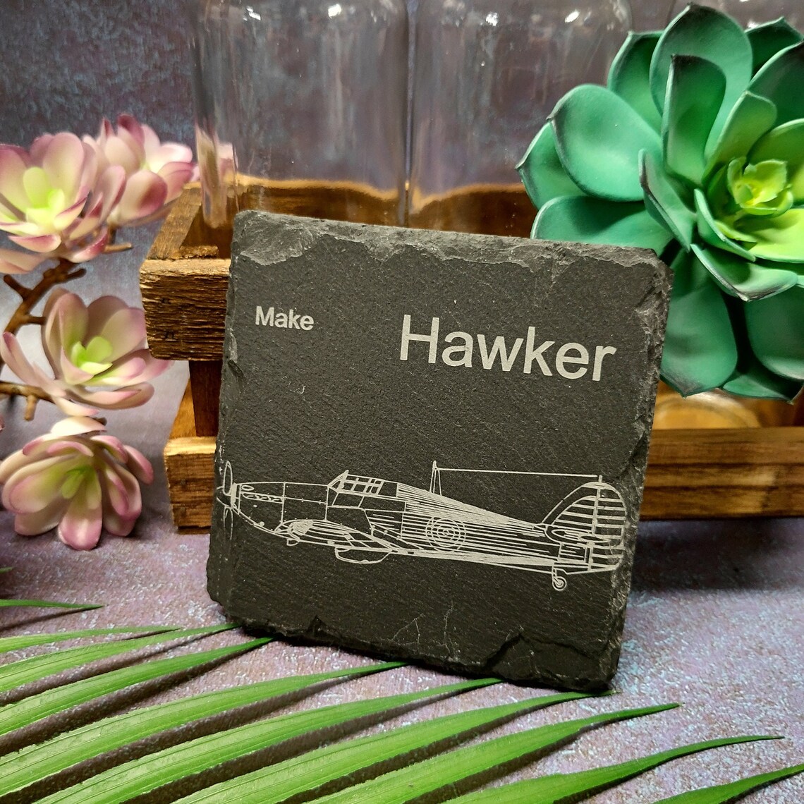 Airplane Slate Coasters, Set of 4, Gift Set, Planes Coasters, Slate ...