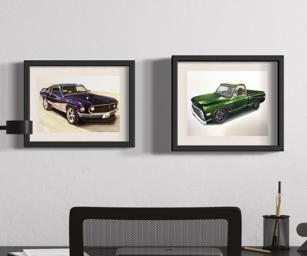 Custom Car Portrait of Your WIP, Custom Build, or Dream Car. Drawn With ...