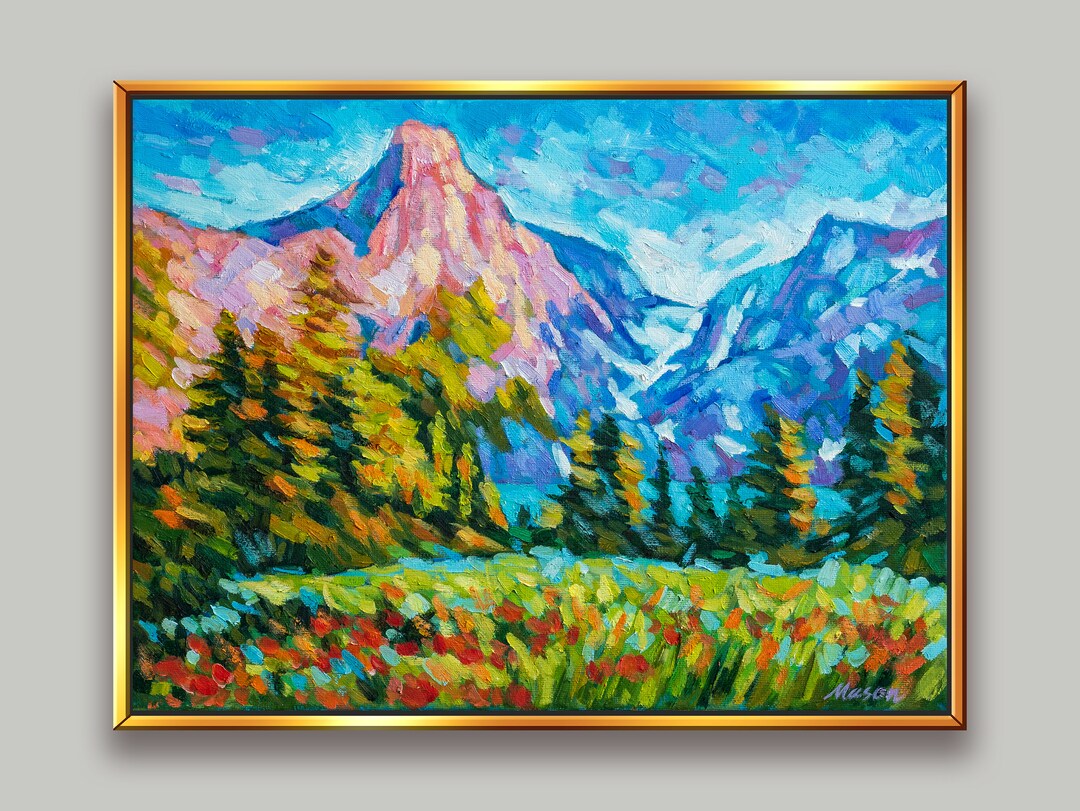 Banff in Canada Landscape Painting Impressionist Painting Oil Painting ...