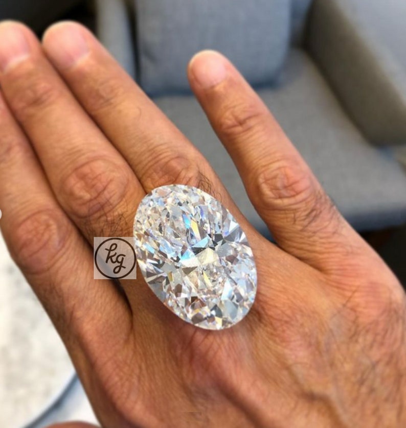 200 Carat Brilliant Oval Cut D-VVS1 Premium Lab Diamond Top - Etsy Israel