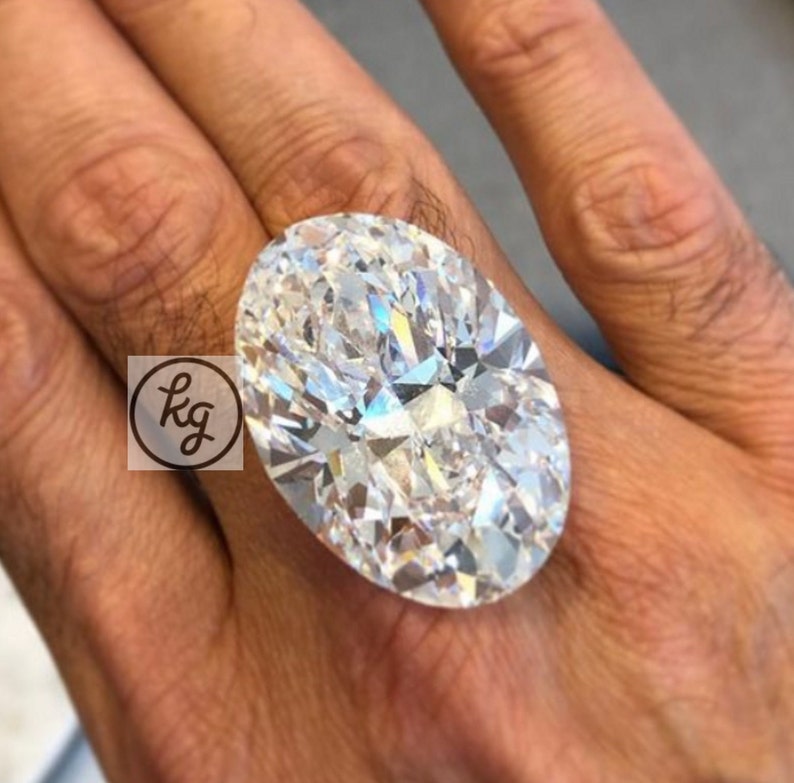 200 Carat Brilliant Oval Cut D-VVS1 Premium Lab Diamond Top - Etsy Israel