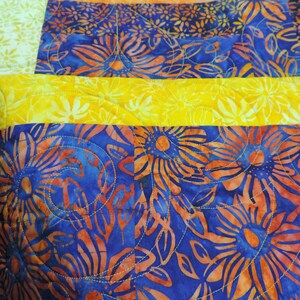 Batik Rail Fence Quilt in Bright Summer Zest Fabric by Hoffman - Etsy