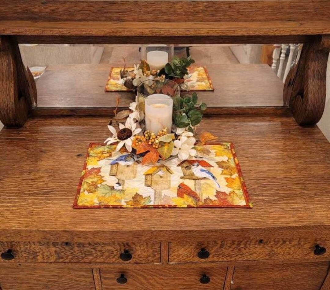 Fall Themed // Autumn Quilted Placemats - Etsy