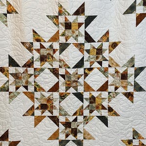 Nine Sisters Quilt in Fall // Autumn Batik Prints - Etsy