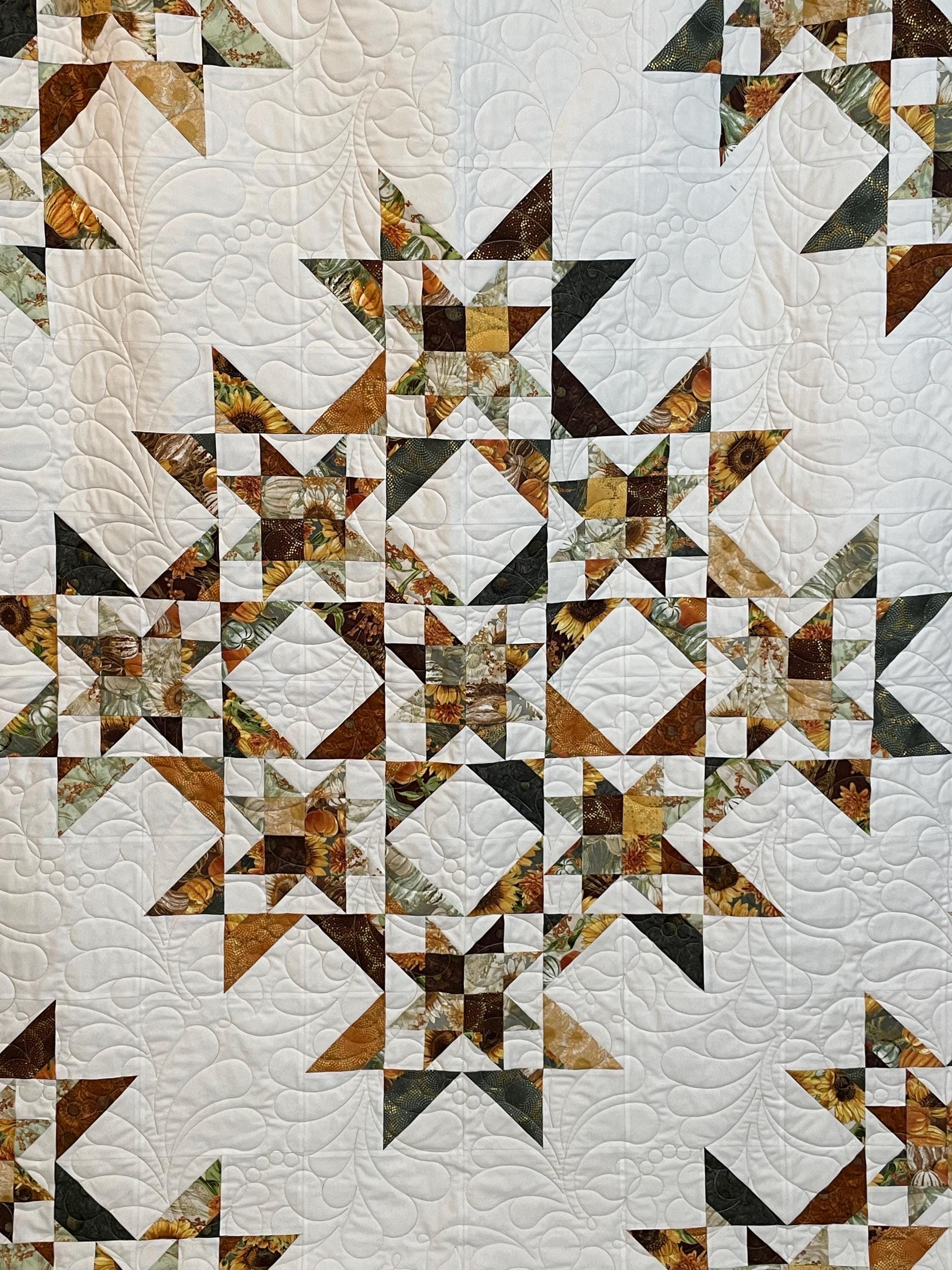 Nine Sisters Quilt in Fall // Autumn Batik Prints - Etsy