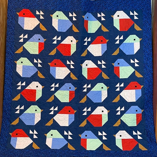 Sparrows Quilt Kit - Etsy