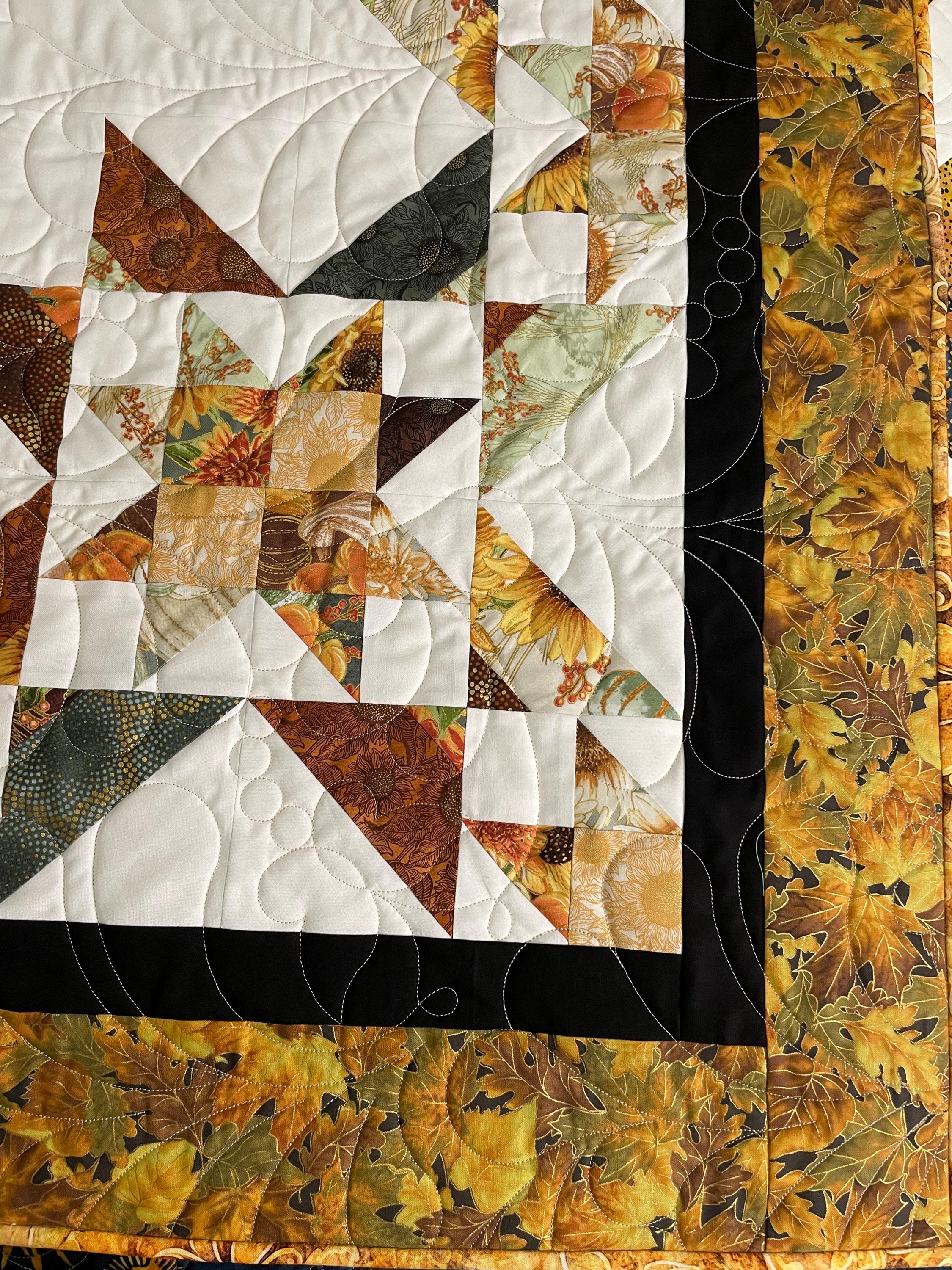 Nine Sisters Quilt in Fall // Autumn Batik Prints - Etsy