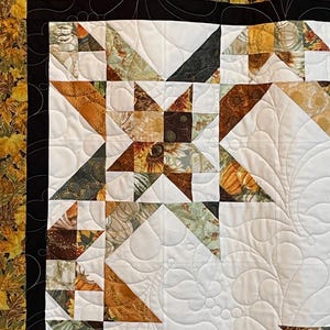 Nine Sisters Quilt in Fall // Autumn Batik Prints - Etsy