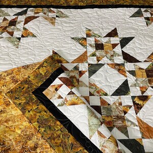 Nine Sisters Quilt in Fall // Autumn Batik Prints - Etsy