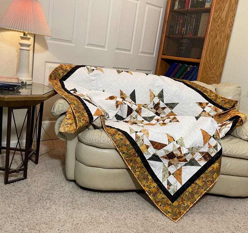 Nine Sisters Quilt in Fall // Autumn Batik Prints - Etsy