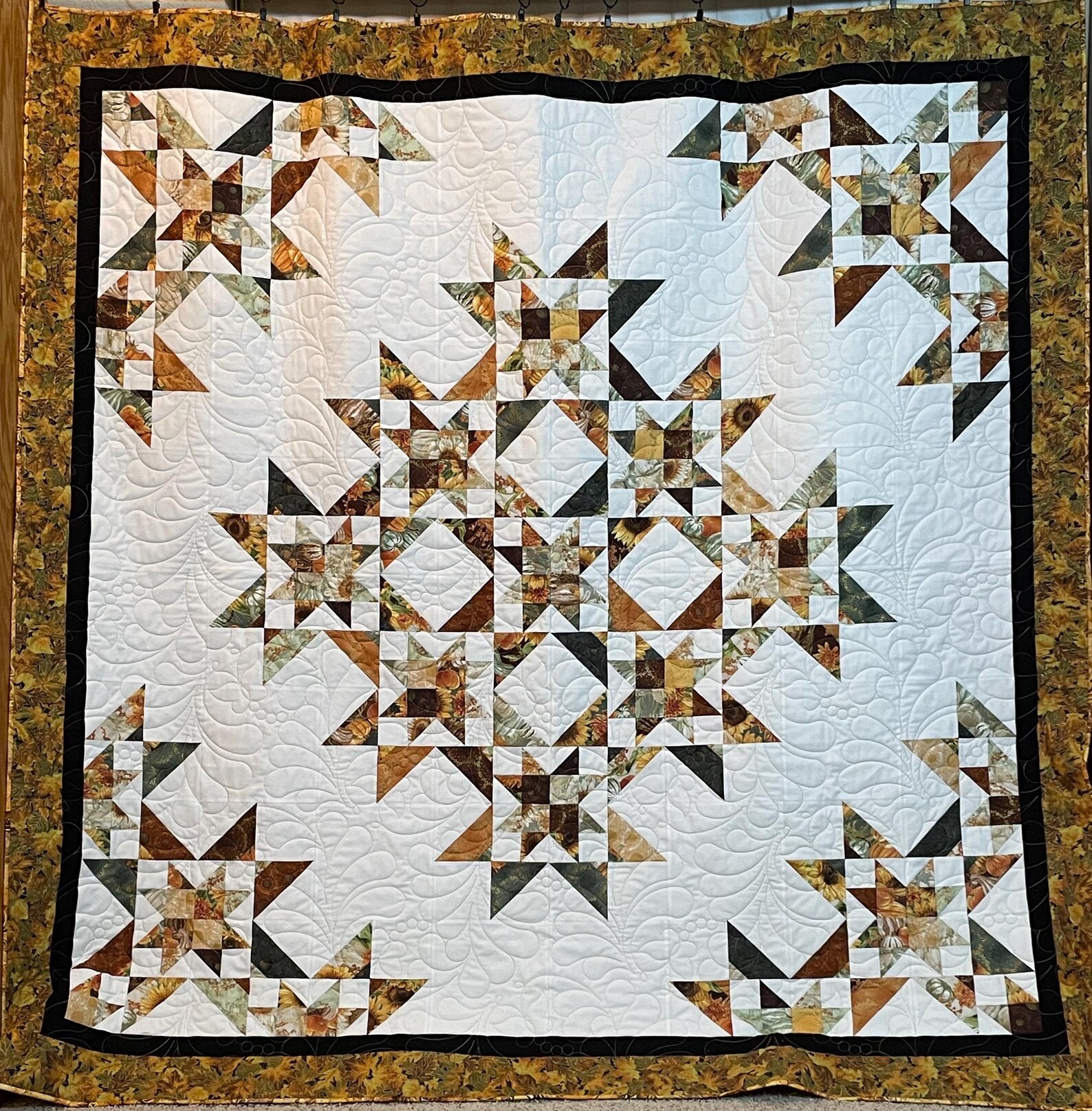 Nine Sisters Quilt in Fall // Autumn Batik Prints - Etsy