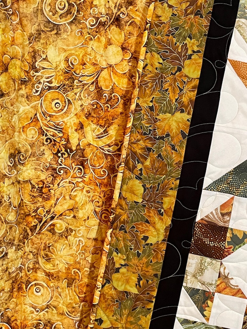 Nine Sisters Quilt in Fall // Autumn Batik Prints - Etsy