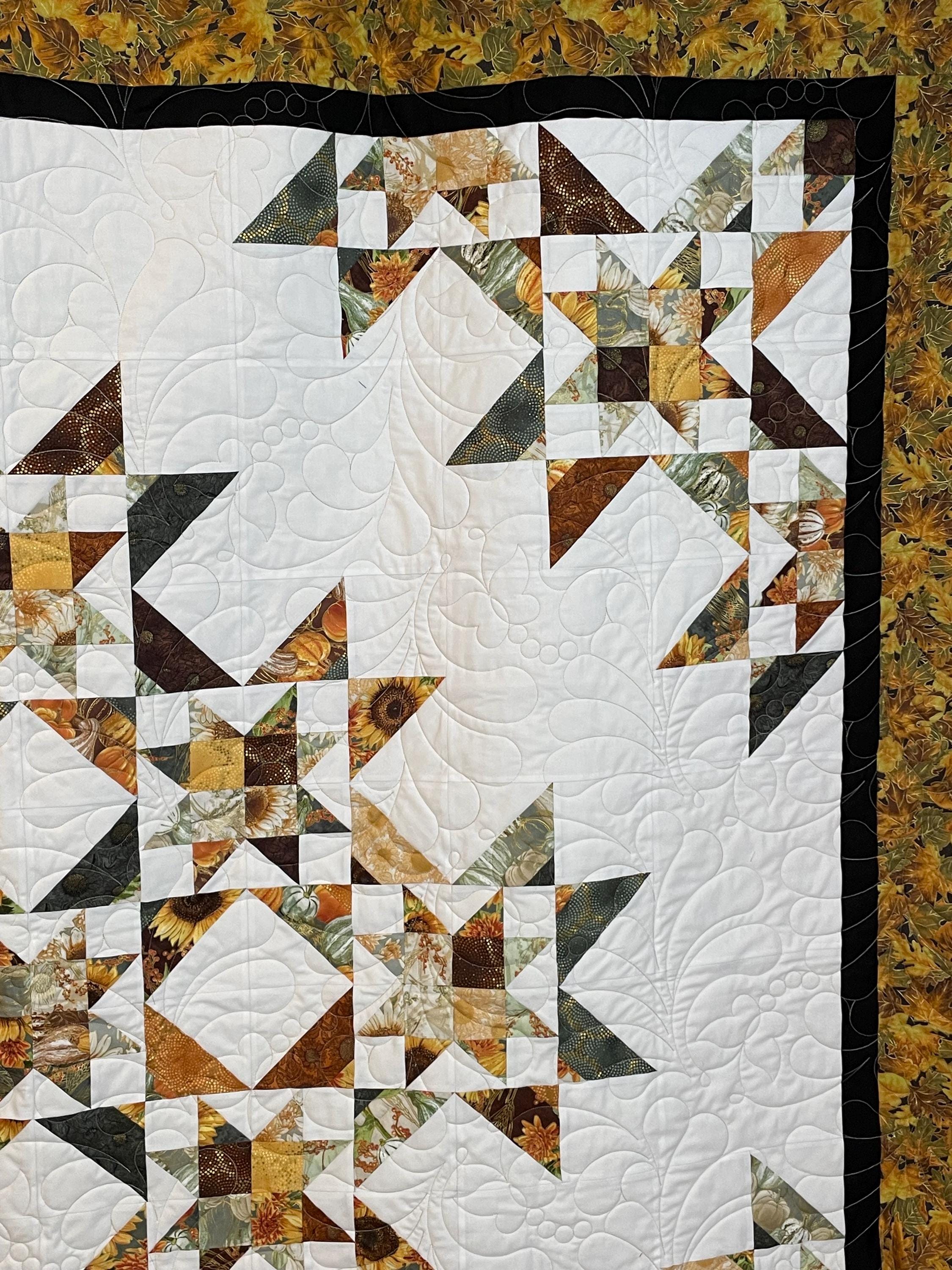 Nine Sisters Quilt in Fall // Autumn Batik Prints - Etsy