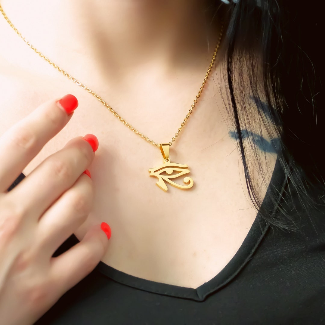 Eye of Horus Necklace, Eye of Ra Necklace, Ra Eye Pendant, Protection ...