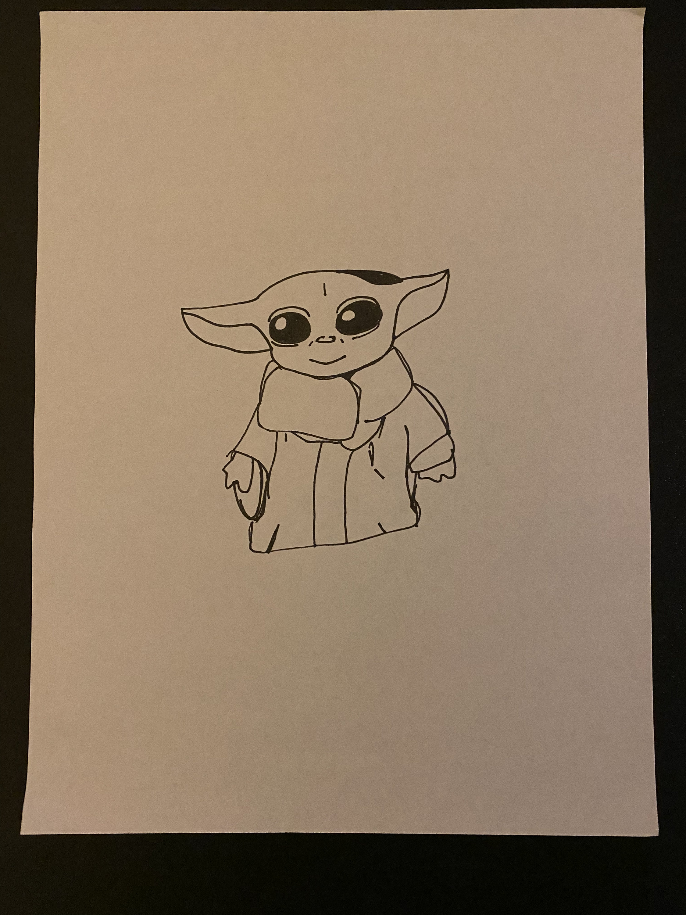 Hand Drawn Grogu Printable Coloring Page-printable Coloring Page-all ...