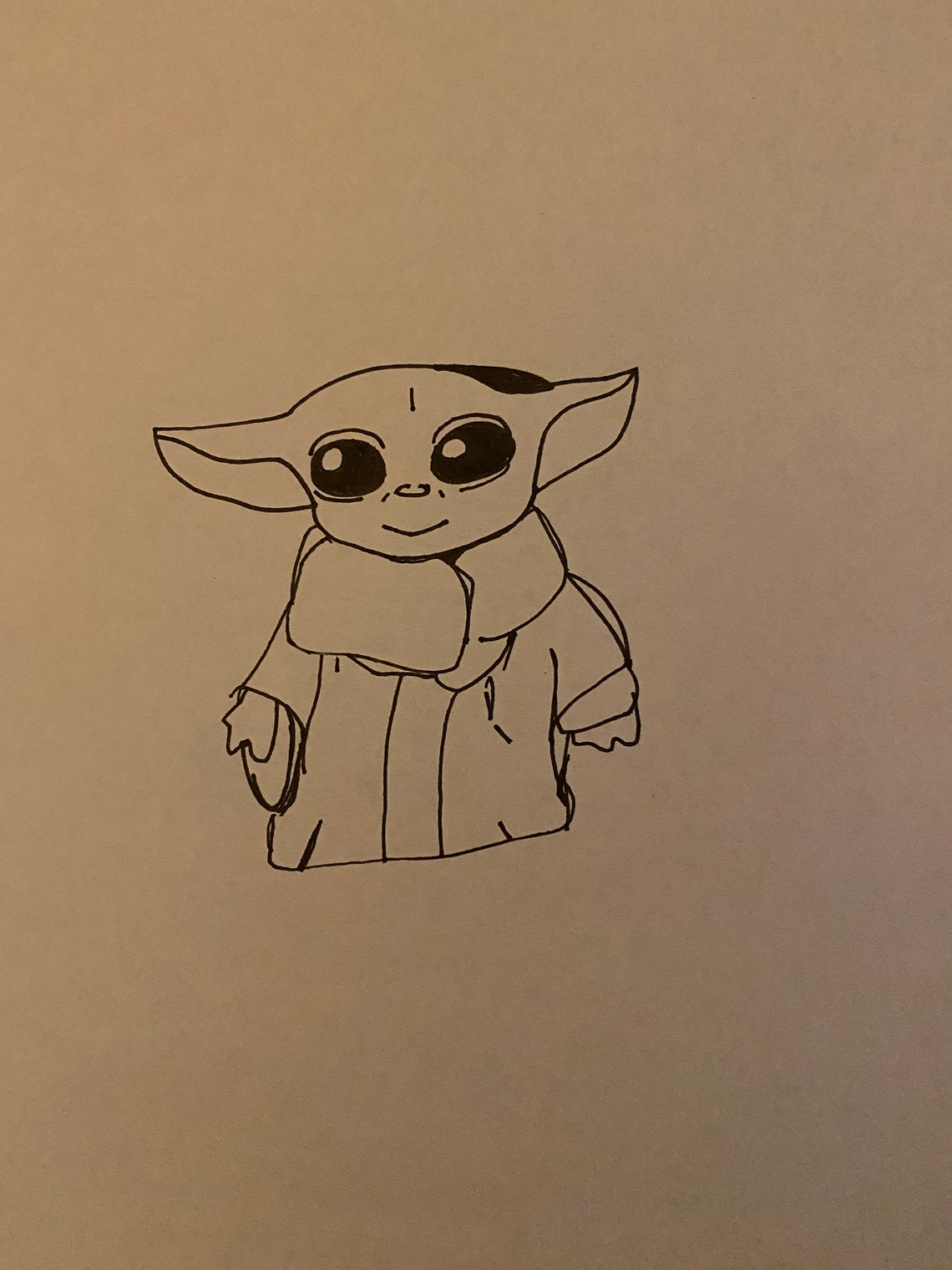 Hand Drawn Grogu Printable Coloring Page-printable Coloring Page-all ...