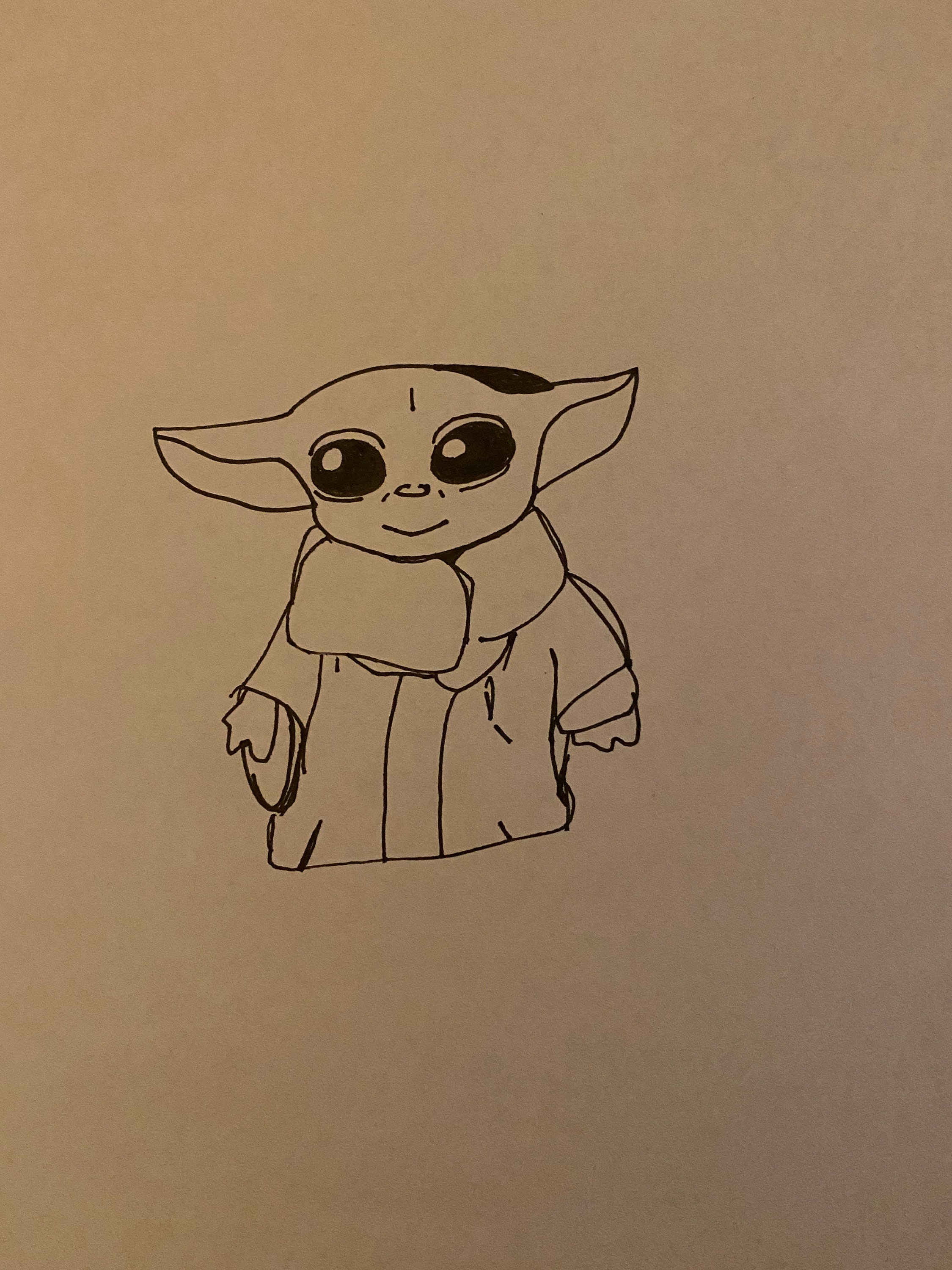 Hand Drawn Grogu Printable Coloring Page-printable Coloring Page-all ...