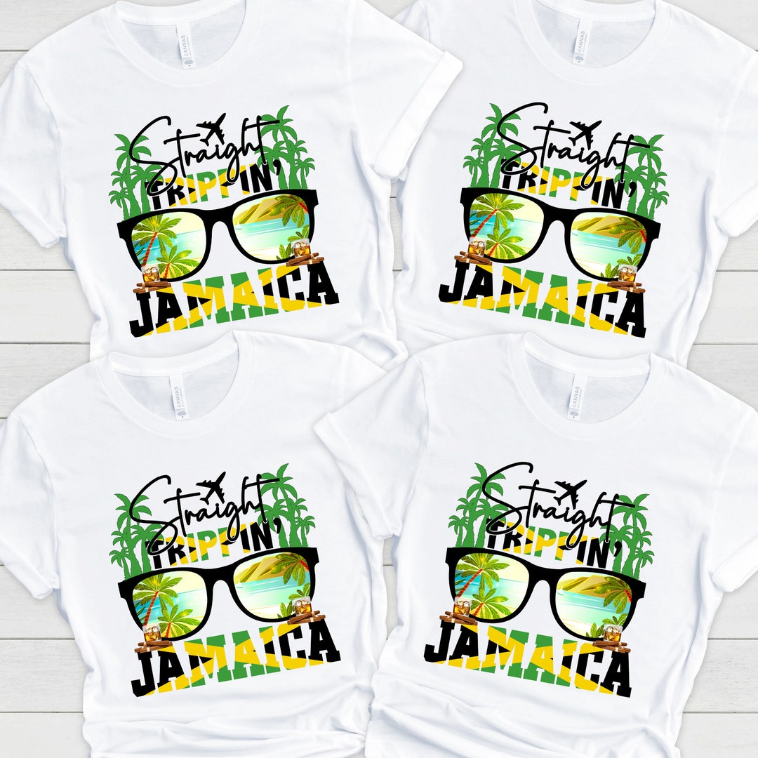 Straight Trippin' Jamaica Cotton T-shirt, Vacation Tee, Bella Canvas ...