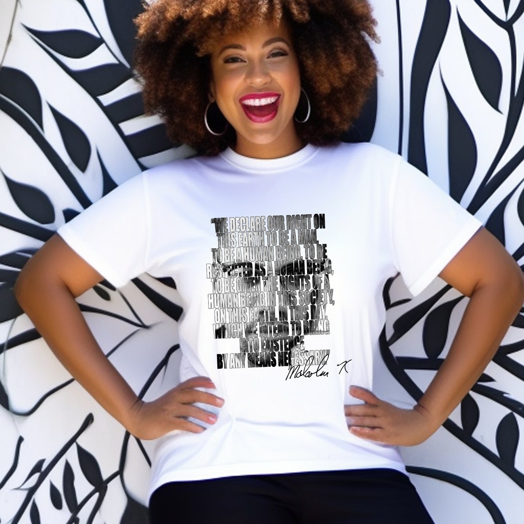 Malcolm X 'by Any Means Necessary' Shirt - Civil Rights Tee - Etsy