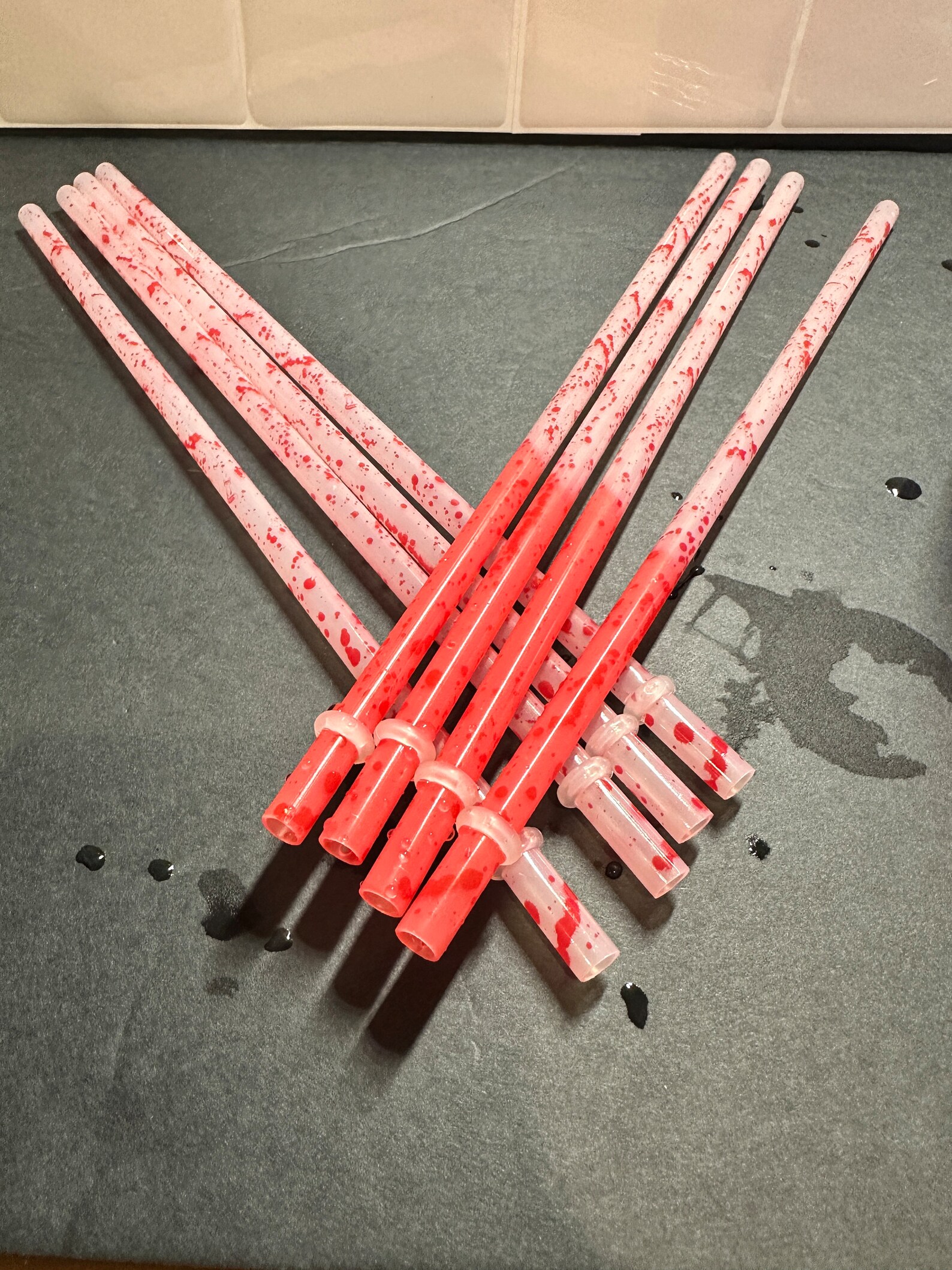 Blood Splatter Straws (color Changing and Non-color Changing) - Etsy