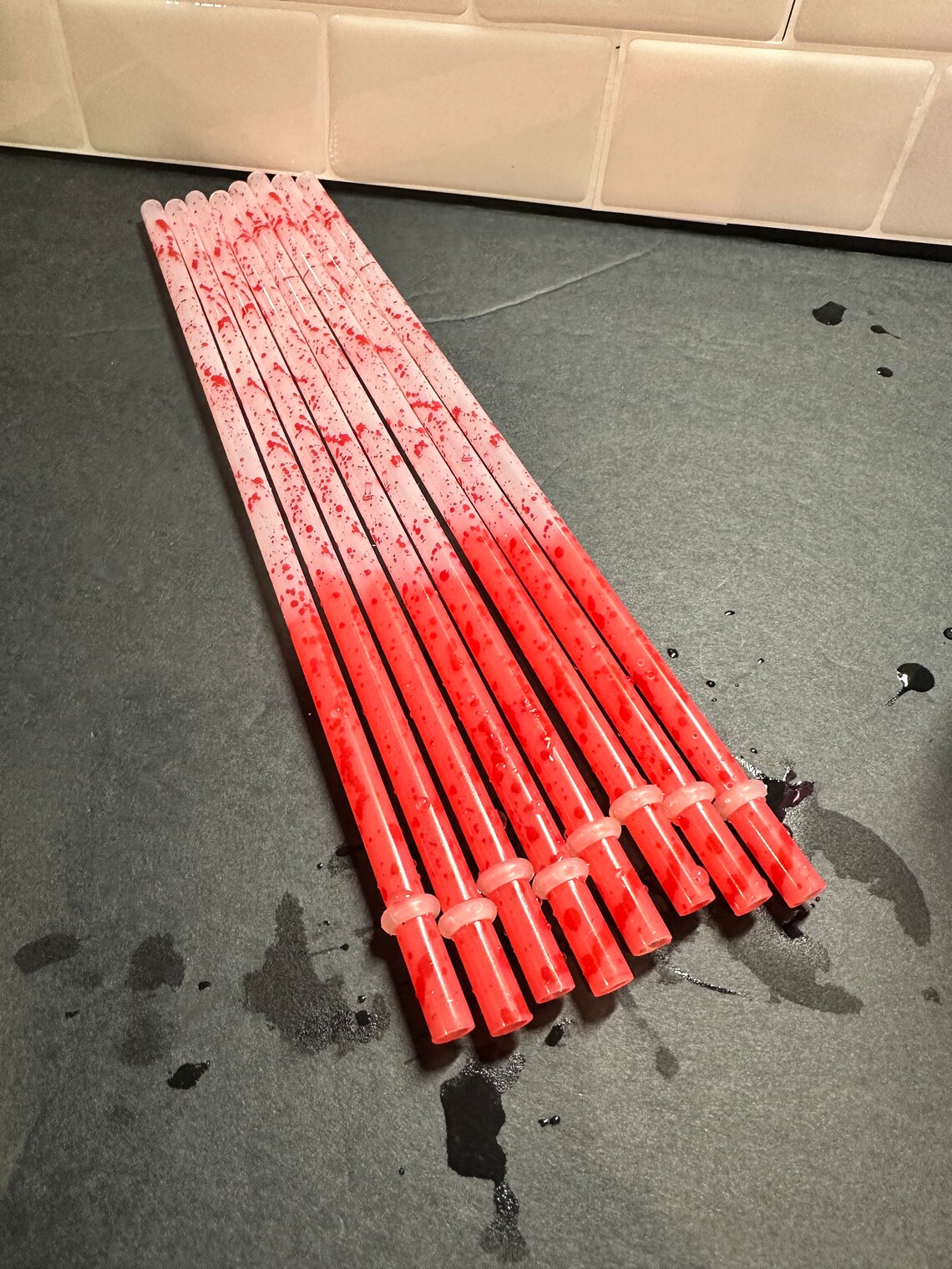 Blood Splatter Straws (color Changing and Non-color Changing) - Etsy