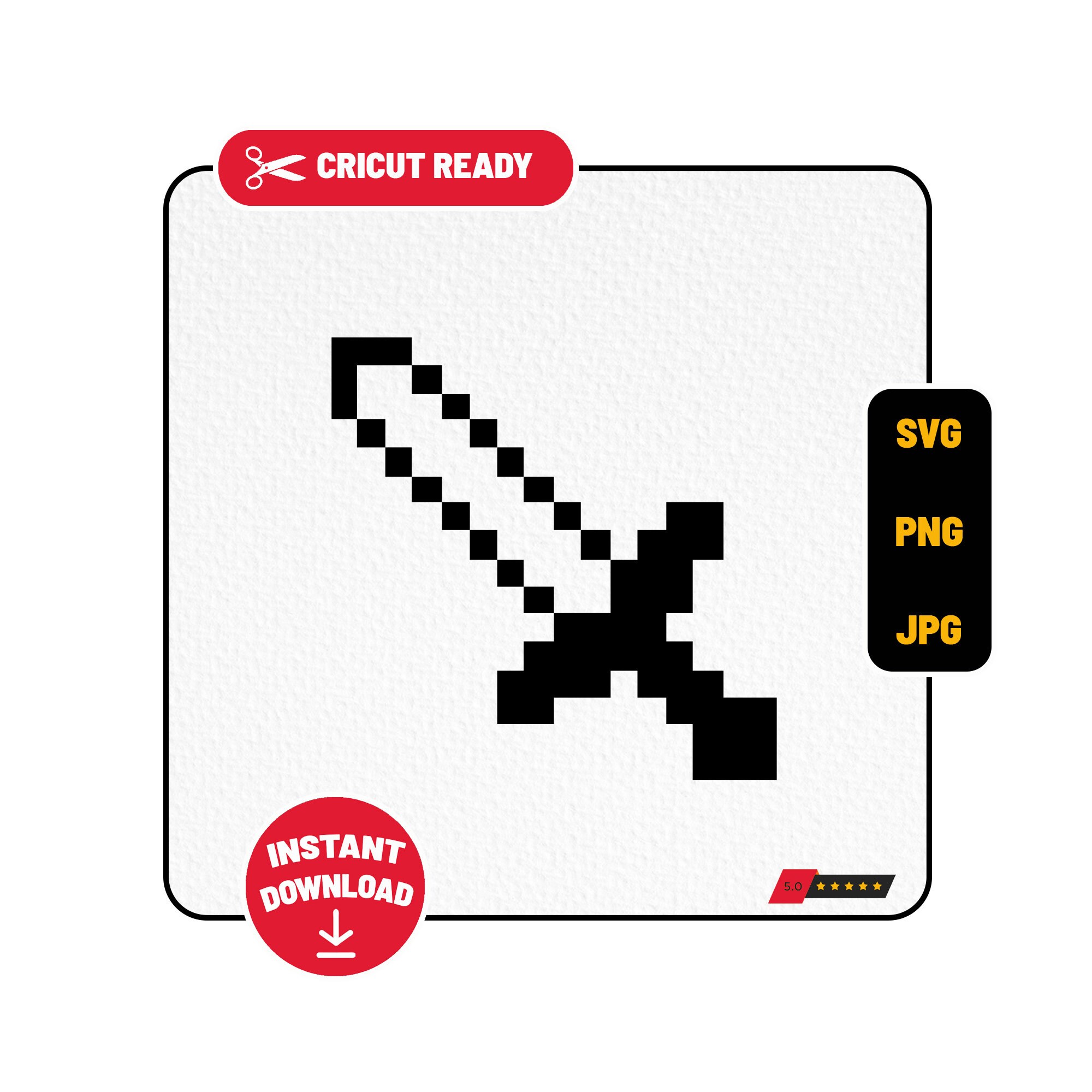 Diamond Sword SVG Minecraft SVG Commercial and Personal | Etsy