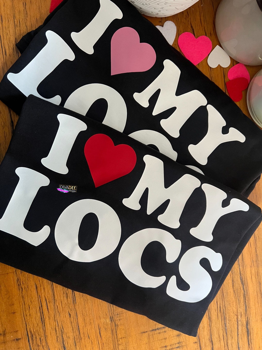 I Love My Locs! Red or Pink Heart- You Choose! - Etsy