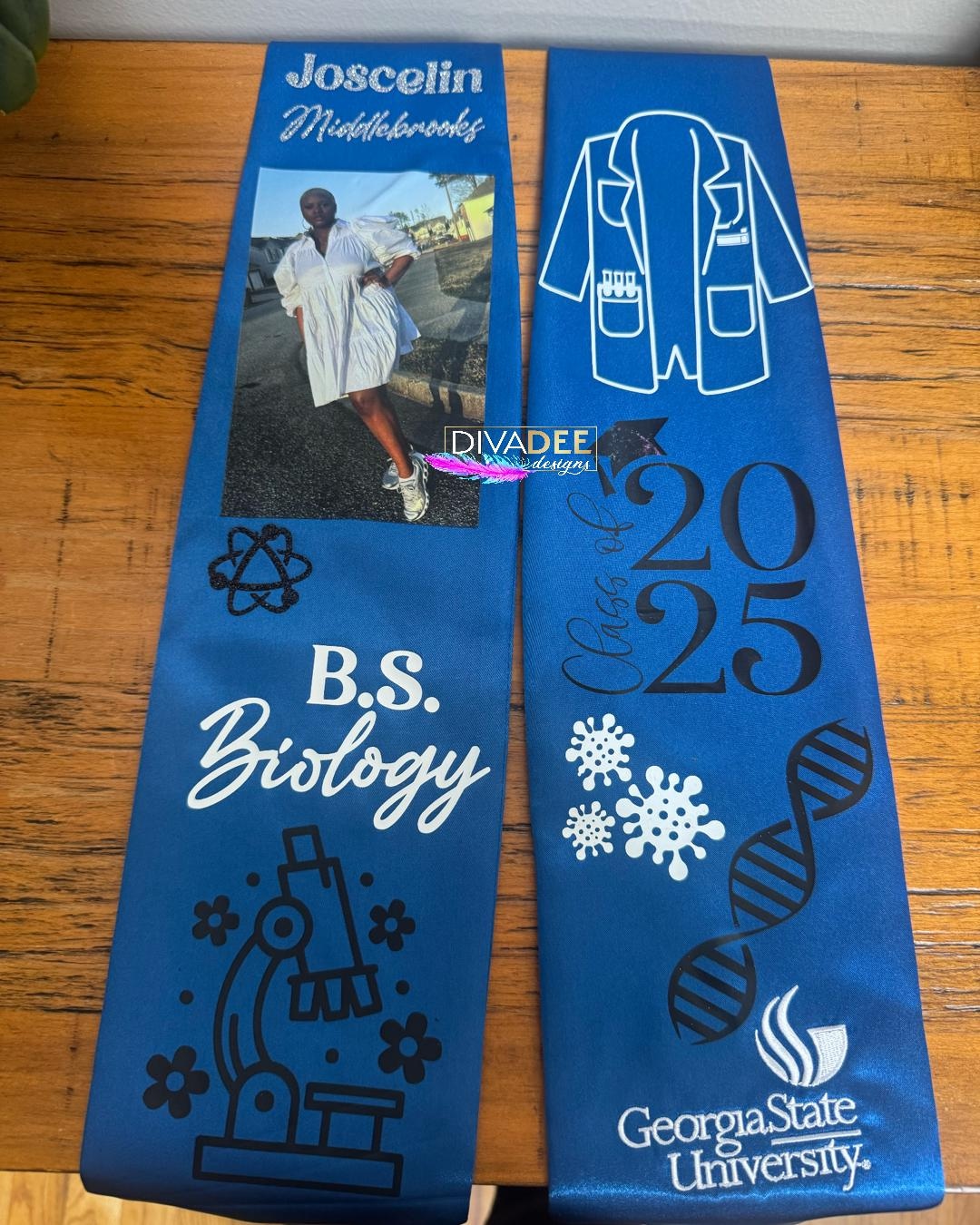 Custom Graduation Stole- Biology Science Medicine - Etsy