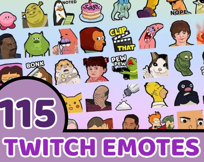 250 Twitch Meme Emotes Discord Emotes Pack Funny Meme Emotes for Twitch ...