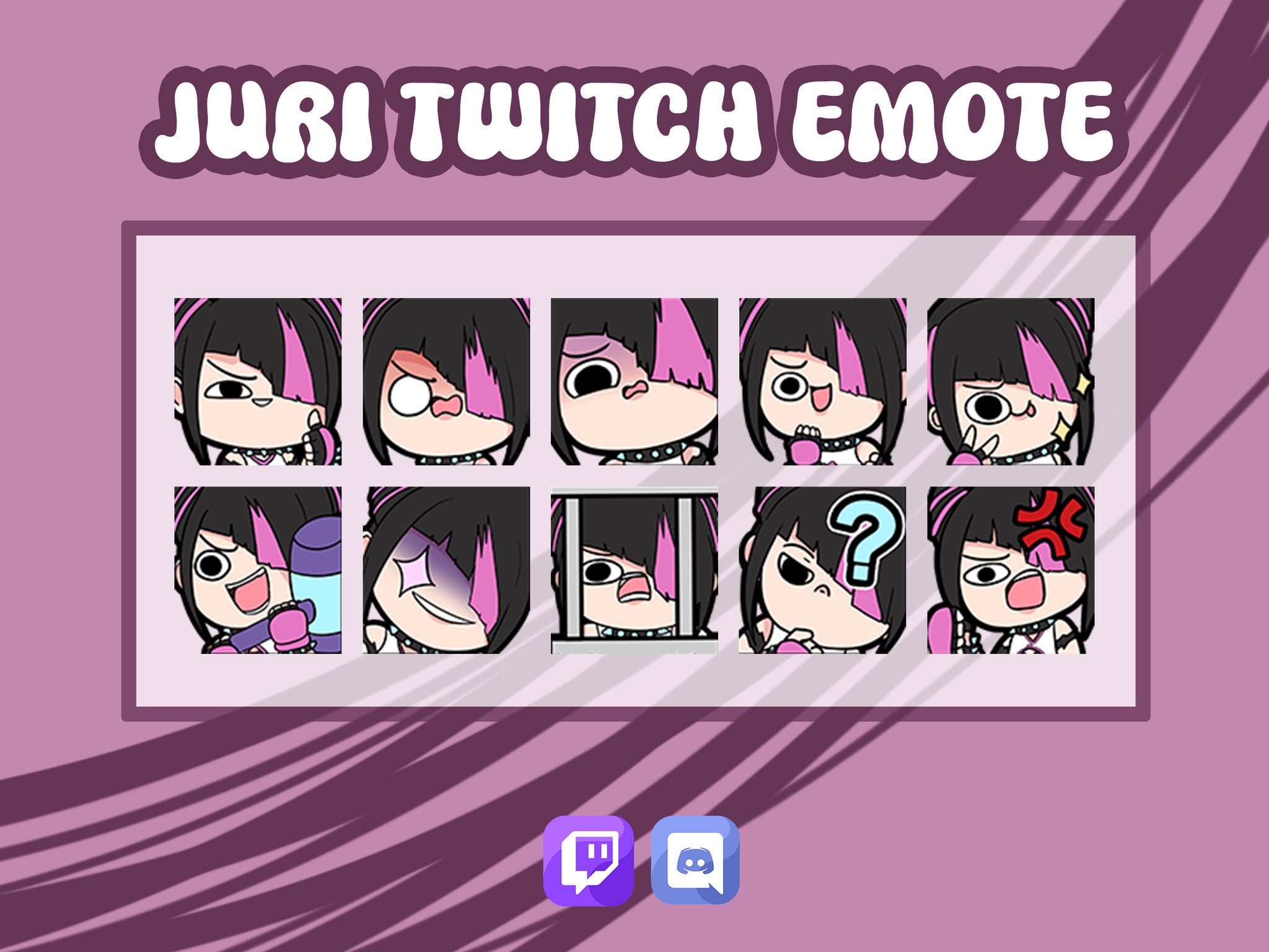 SF6 Juri Emotes Bundle for Twitch and Discord - Etsy