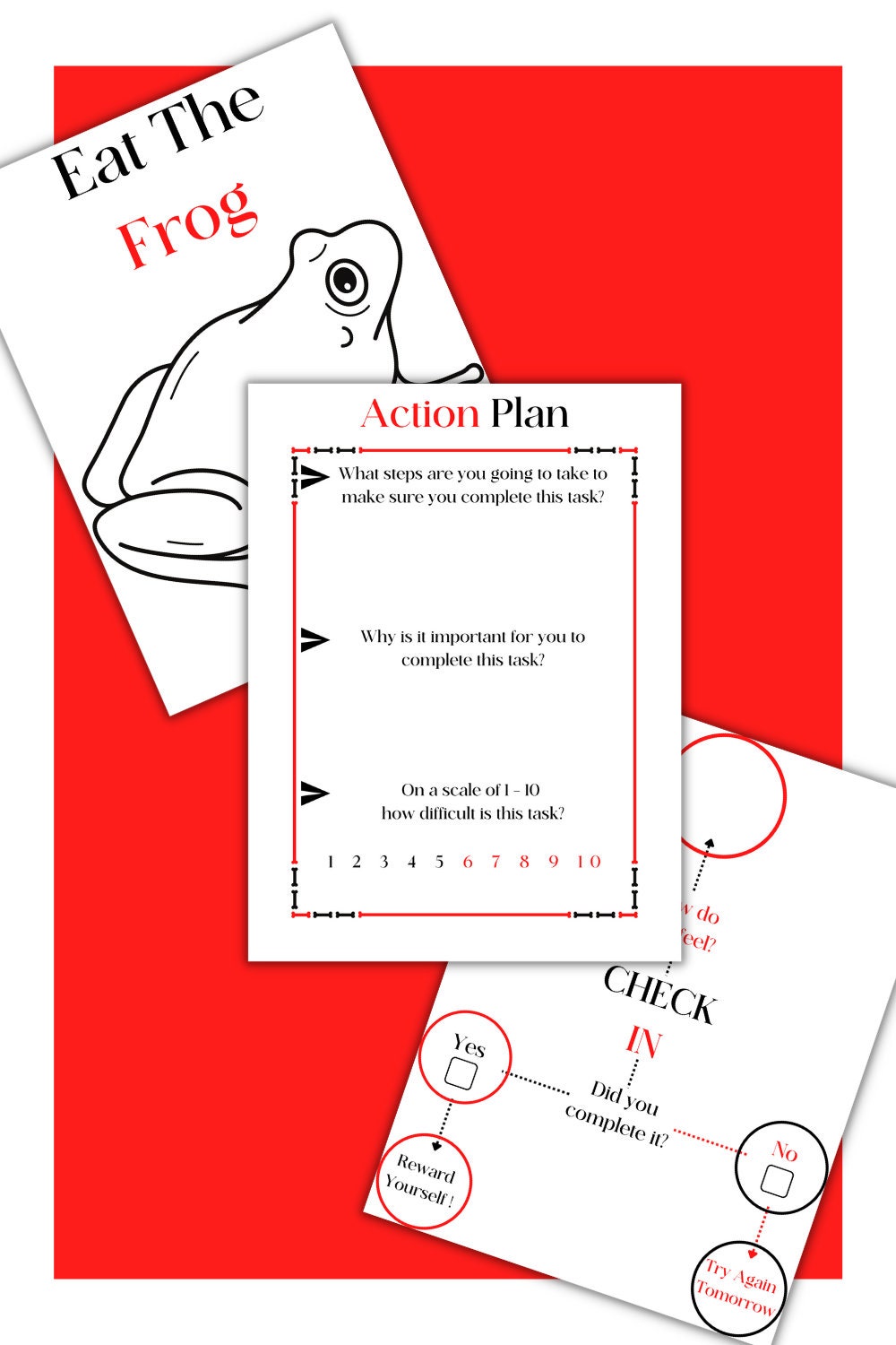 Task Planner Eat the Frog Worksheets Printable PDF - Etsy