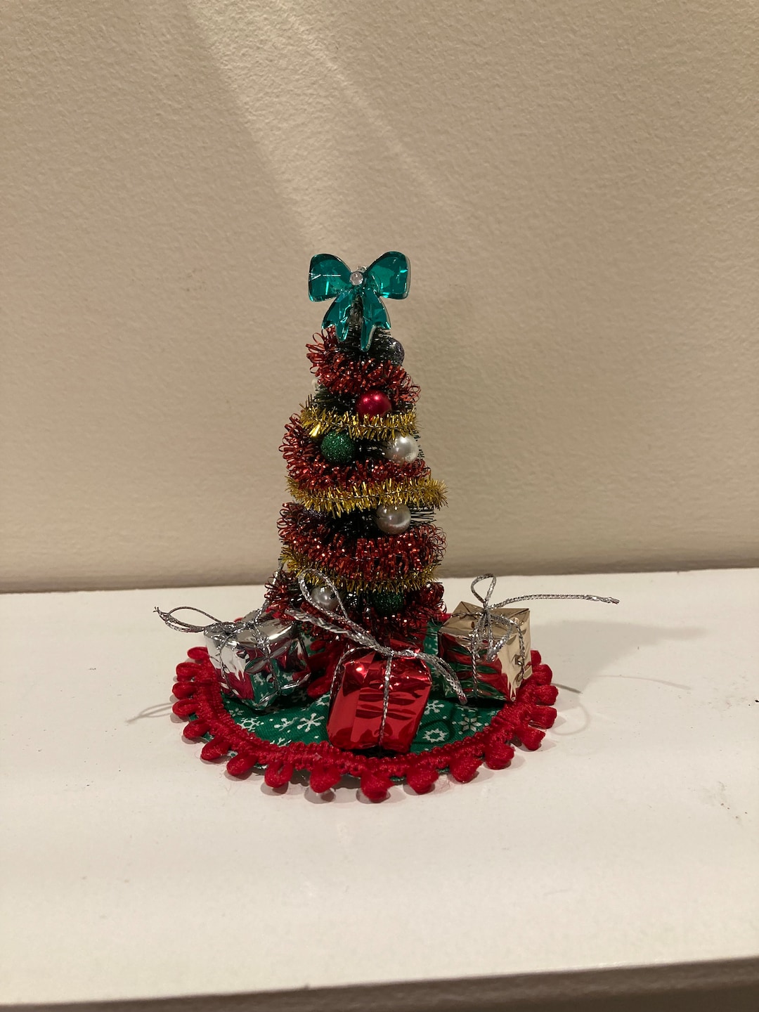 Miniature 4 Inch Christmas Tree's W/skirt and Presents for - Etsy
