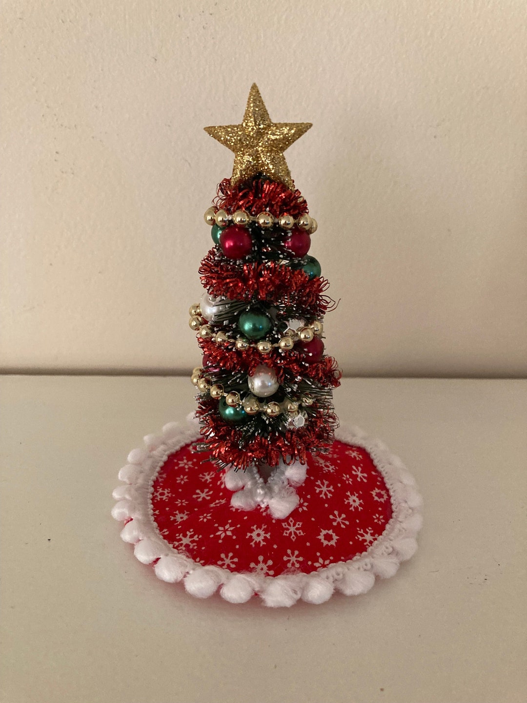 Miniature 1:12th Scale 4 Inch Christmas Trees With Skirt for - Etsy